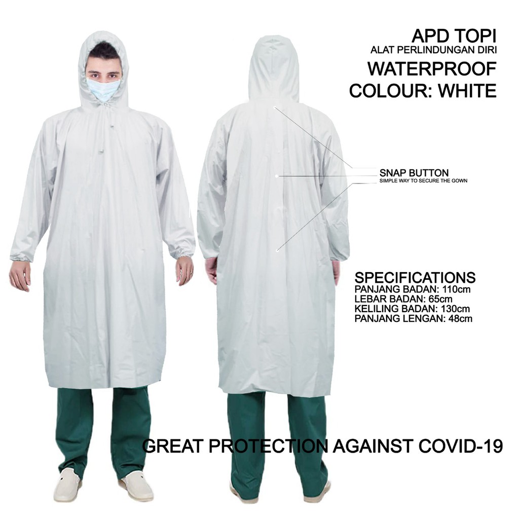 Jual Baju APD alat pelindung diri spunbond protection suit medis non ...