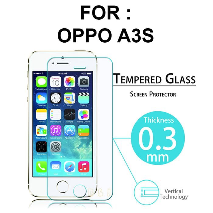 Jual Anti Gores Kaca Pelindung Layar Handphone Oppo A3S TEMPERED GLASS ...