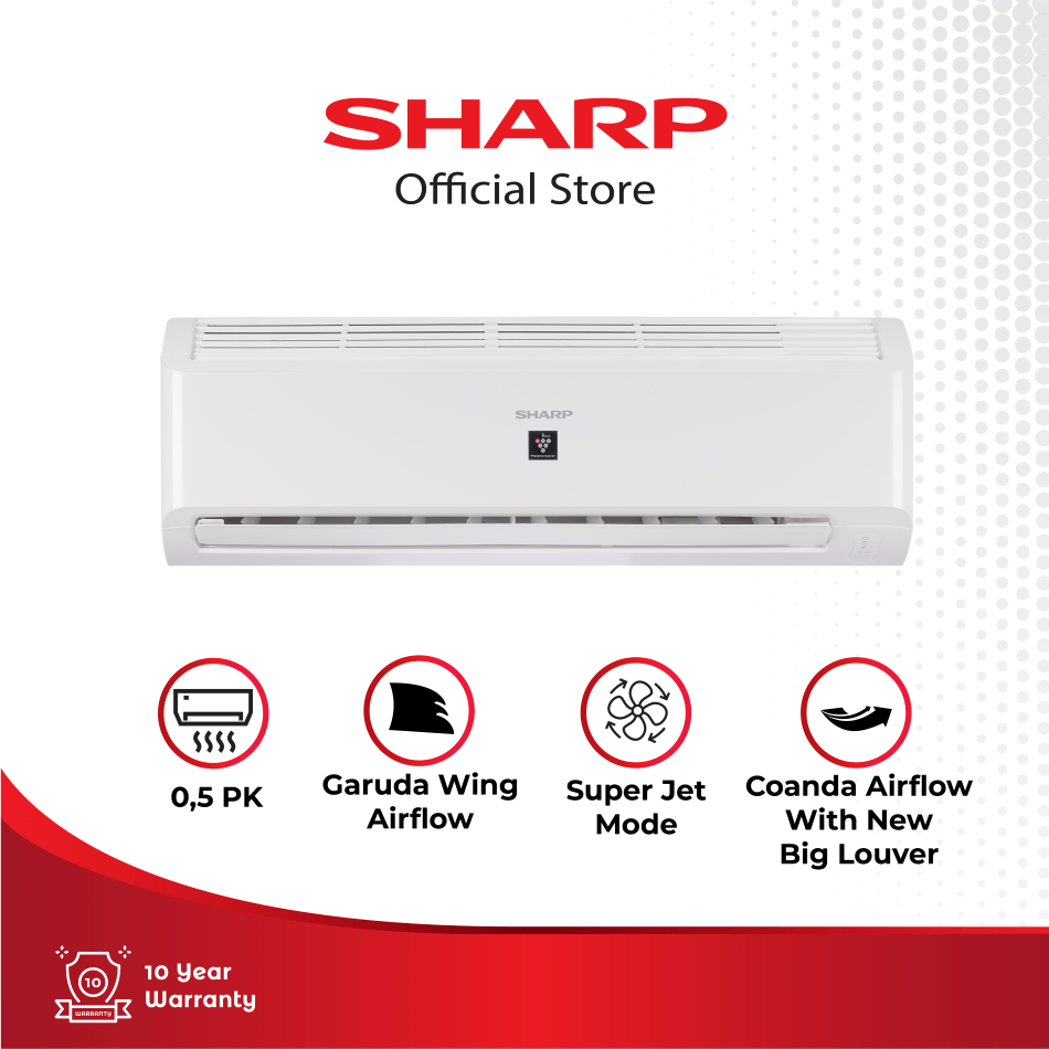 Jual Sharp AC with Plasmacluster BMY Series 0,5 PK: AH-AP5BMY | Shopee Indonesia