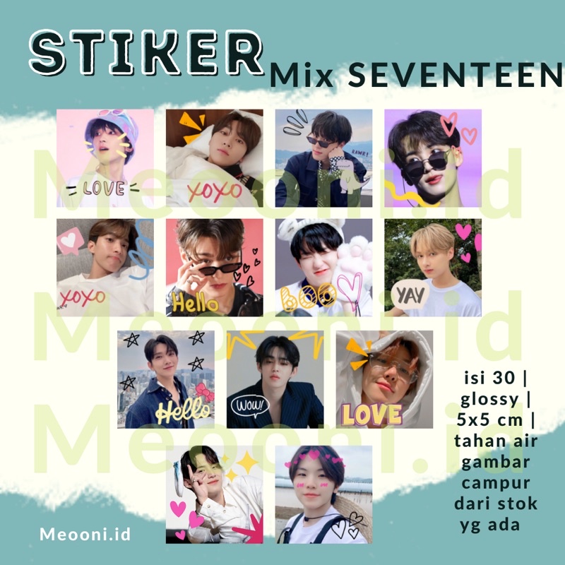 Jual SEVENTEEN STICKER ISI 30 | Stiker lucu stiker ala sellkor | Shopee ...