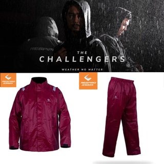 Jual JAS HUJAN RESPIRO THE CHALLENGER RED MAROON | BIKER RAINCOAT ...