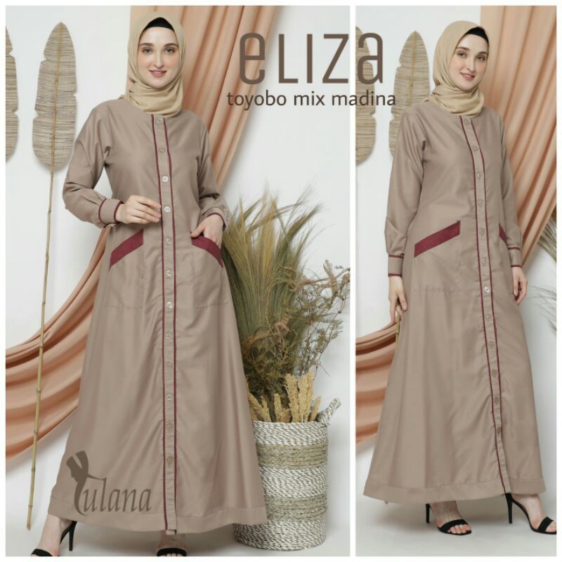 Jual Gamis Eliza Toyobo mix Madina | Shopee Indonesia