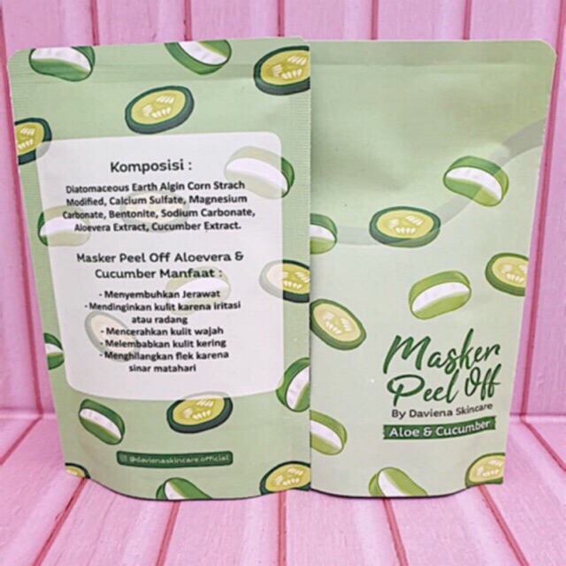 Jual MASKER PEEL OFF ALOE VERA / MASKER KLINIK / DAVINA SKINCARE ...