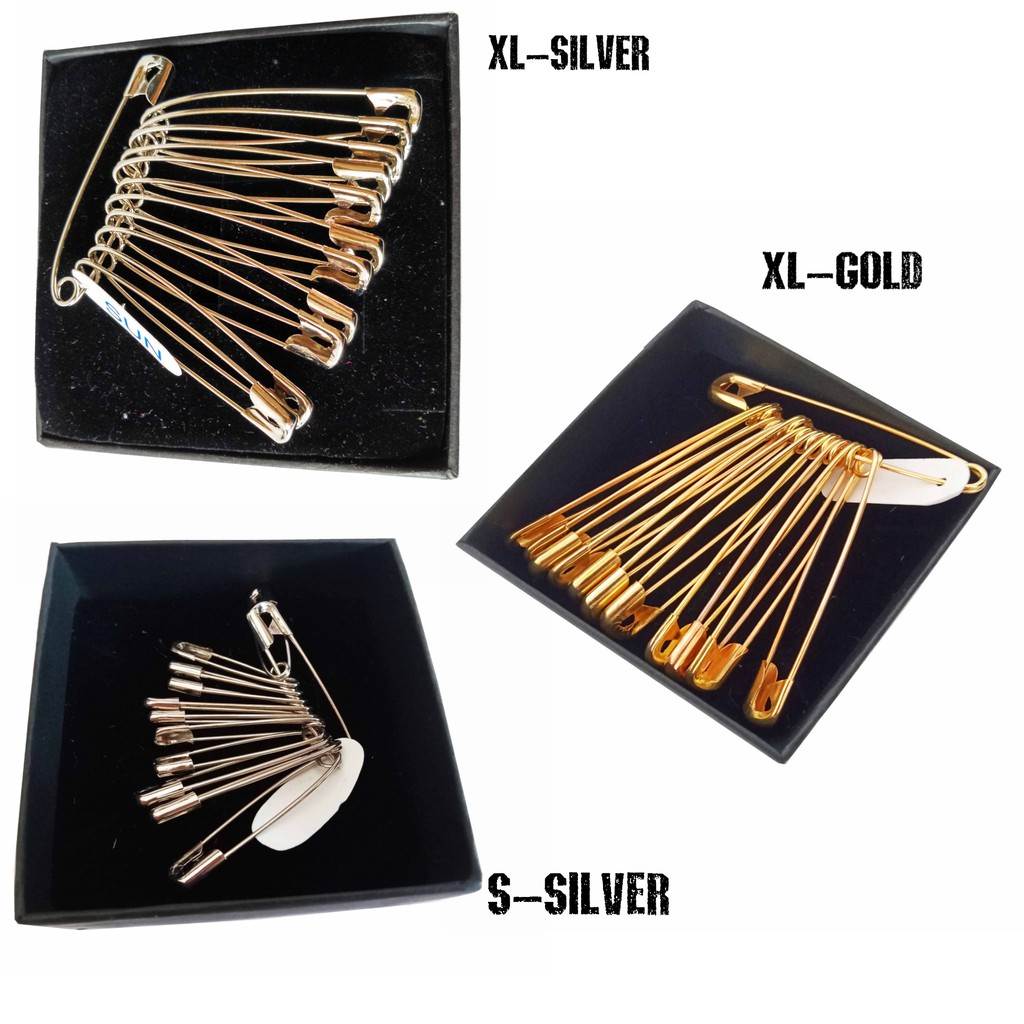 Jual 1 Renteng isi 12 pcs Peniti Pins Jilbab Hijab Baju Multisize ...