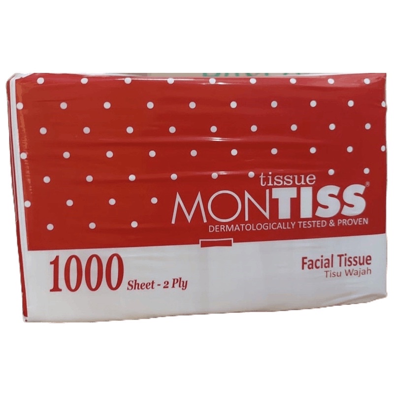 Jual tisu tissue montiss kiloan / 1000 +100 sheets 2ply (1PCS) clean ...