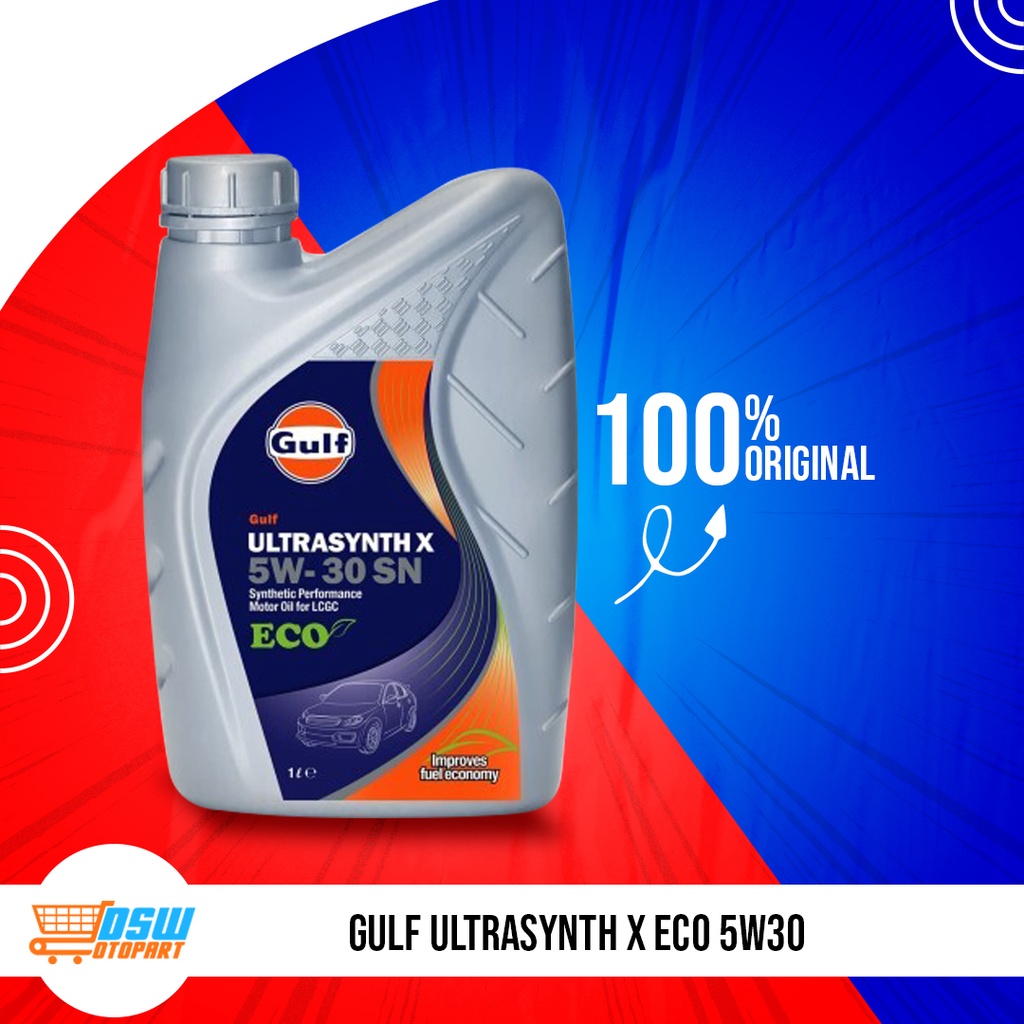 Jual Gulf Ultrasynth X 5W-30 SN ECO Premium Synthetic (1LTR) | Shopee Indonesia