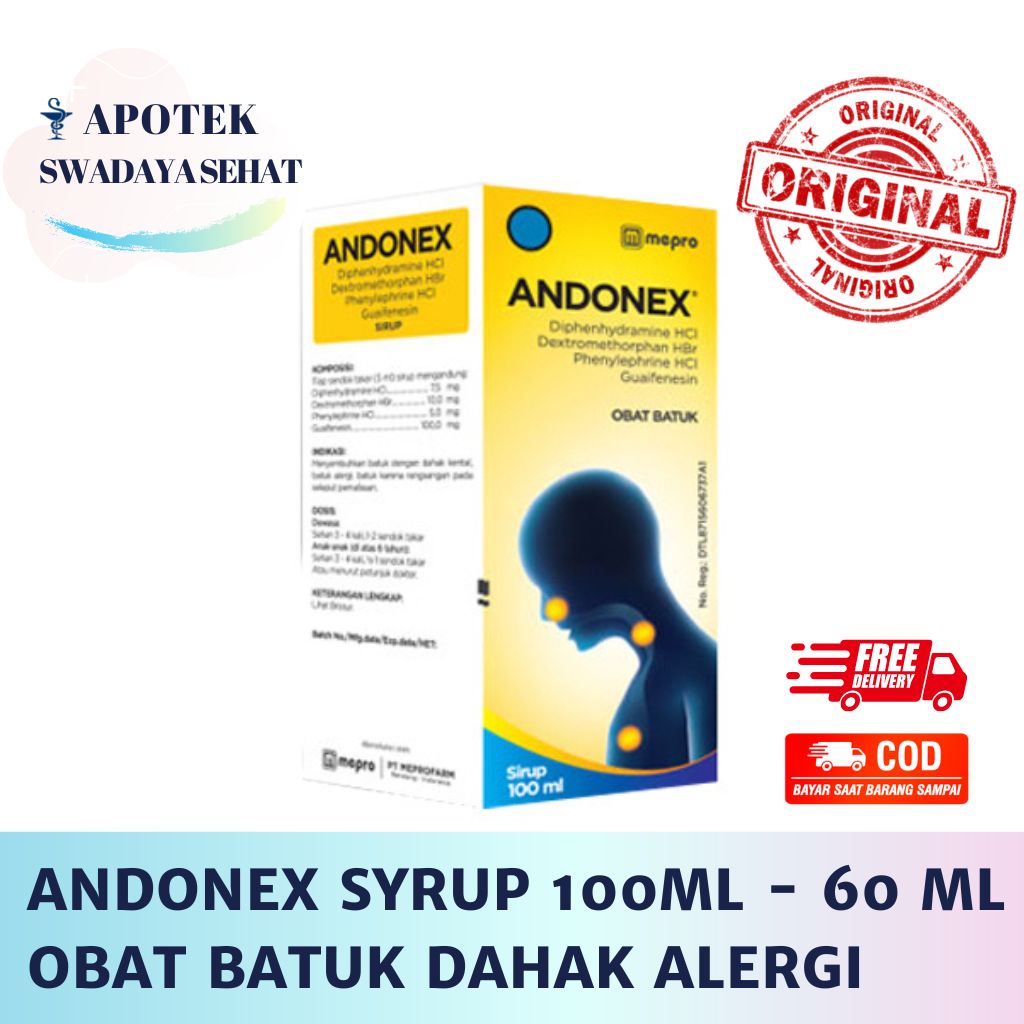 Jual ANDONEX Syrup 100 ML - Obat Batuk Dahak Alergi Sirup 60 ML ...