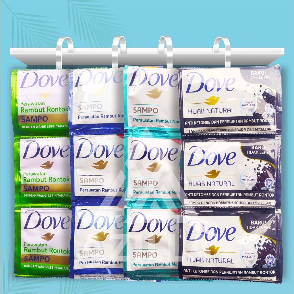 Jual Dove Shampoo Sachet 9ml 1 Renceng 12 Sachet | Sampo Dove Sachet ...