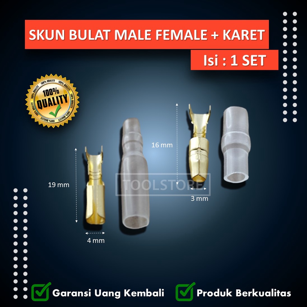 Jual Skun Sekun Kabel Bulat Soket Songket Sambungan Kabel Bodi Body ...