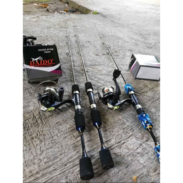 Jual Set Joran Pancing UL Udang 120cm 1-3lb Murah & Reel Daido Atom ...