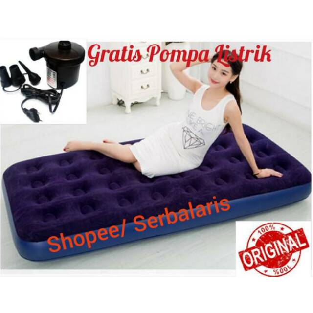 Jual kasur angin single + pompa listrik + lem kasur / kasur sofa angin ...