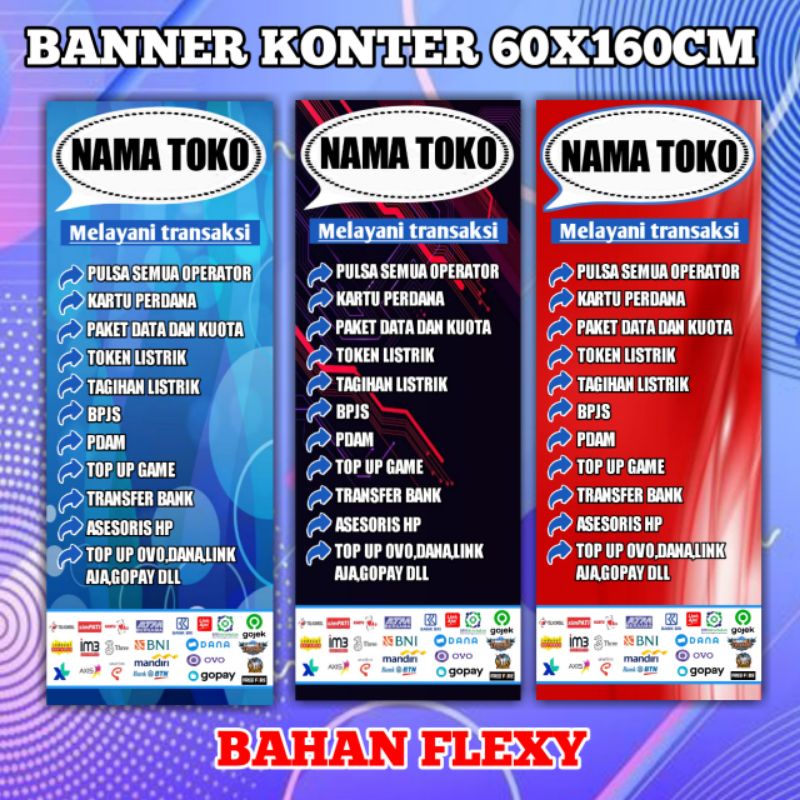 Jual BANNER SPANDUK KONTER BANNER KONTER | Shopee Indonesia