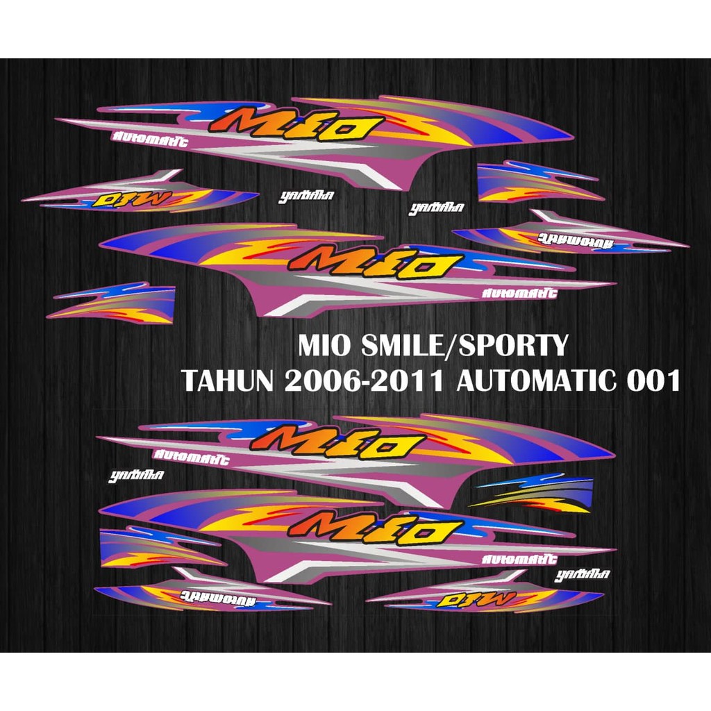 Jual STIKER STRIPING DECAL MIO SPORTY/ MIO SMILE TAHUN 2006-2011 ...