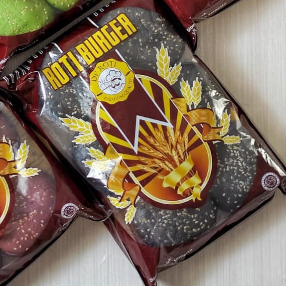 Jual De'Roti Roti Burger hitam ( charchoal burger ) isi 6 pcs | Shopee ...