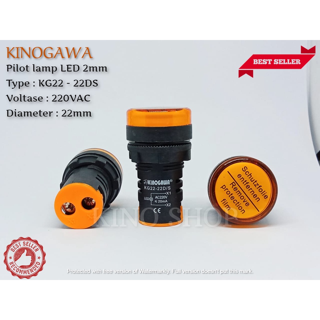 Jual Pilot Lamp 22mm 220v Kuning - Lampu Panel 22mm 220V kuning ...