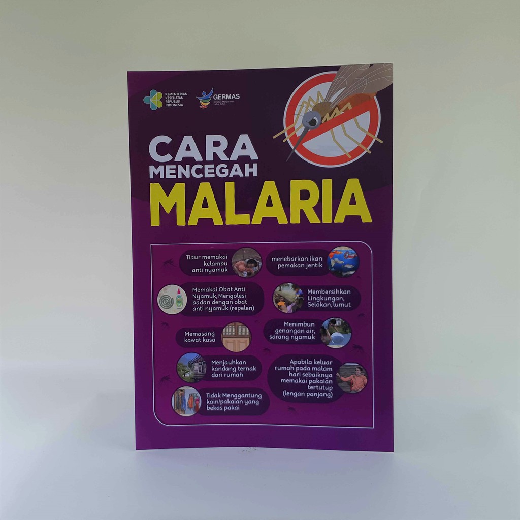 Jual Poster Cegah Malaria, Poster Pencegahan Malaria, Poster Edukasi ...