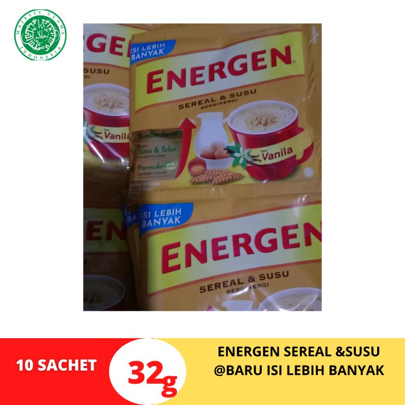 Jual ENERGEN SEREAL BARU RASA VANILA 1 RENCENG 10 SACHETS ( ISI LEBIH ...