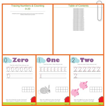 Jual Printable Worksheet Angka Activity Book Keterampilan Anak Belajar ...