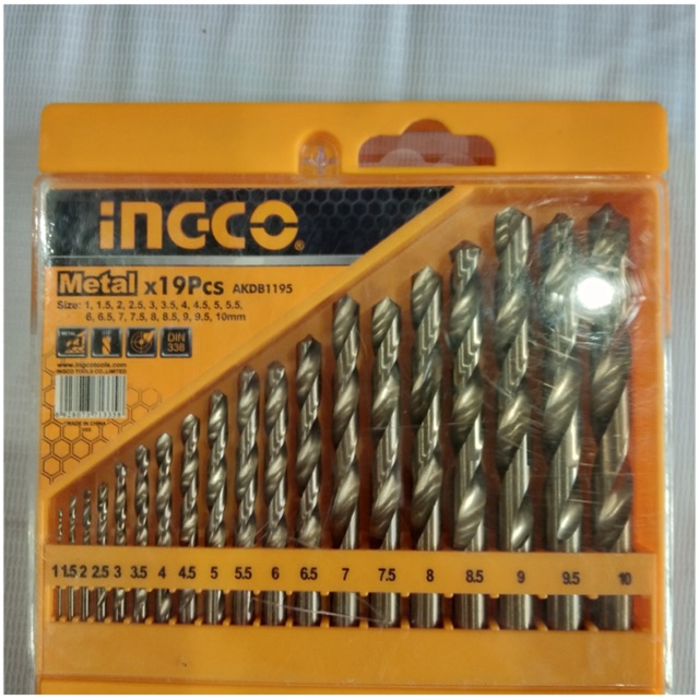 Jual Mata Bor Besi Set 19 pcs INGCO Tipe AKDB1195 | Shopee Indonesia