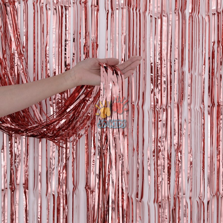 Jual Tirai Rumbai 1 x 2 meter Curtain Foil Dekorasi Pesta Backdrop ...