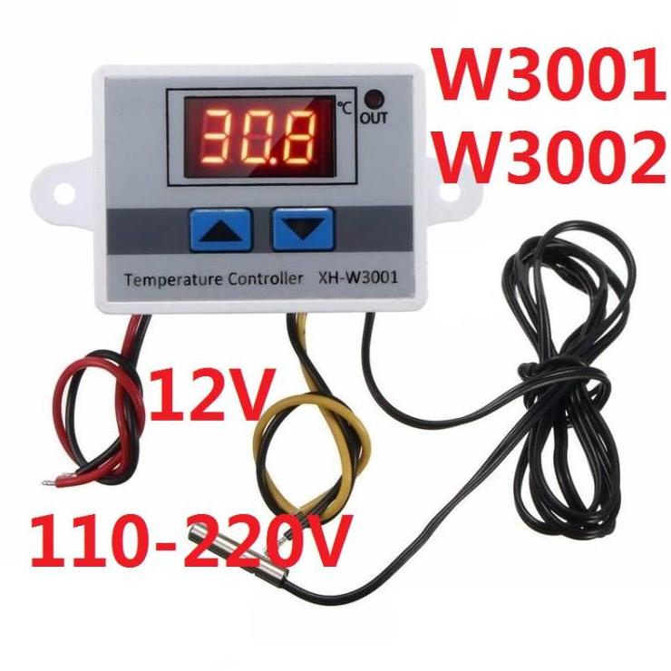 Jual Thermostat Digital Ac 12V 220V Xh W3001 Termostat Alat Pengatur Suhu Panas Dingin Mesin ...
