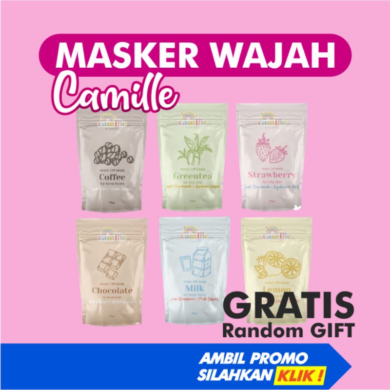 Jual Camille Masker Wajah Camille Camile Bpom Organik Mask Muka Bubuk Mencerahkan Dan Glowing ...
