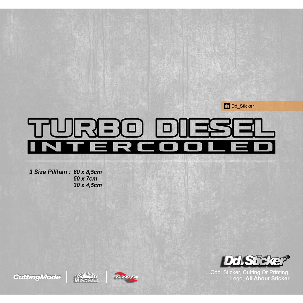 Jual Turbo Diesel Intercooled Vinyl Decal | Cutting Sticker | Shopee ...