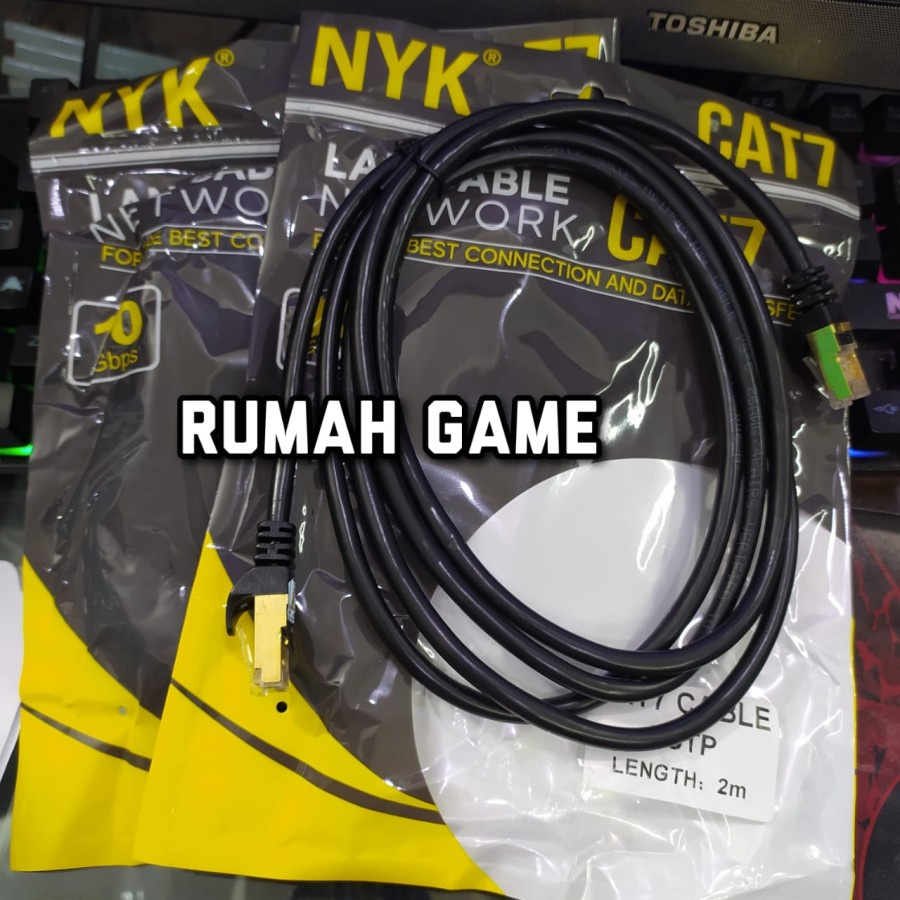 Jual Kabel LAN NYK CAT 7 SSTP 10Gbps Gold Plate 2 meter | Shopee Indonesia
