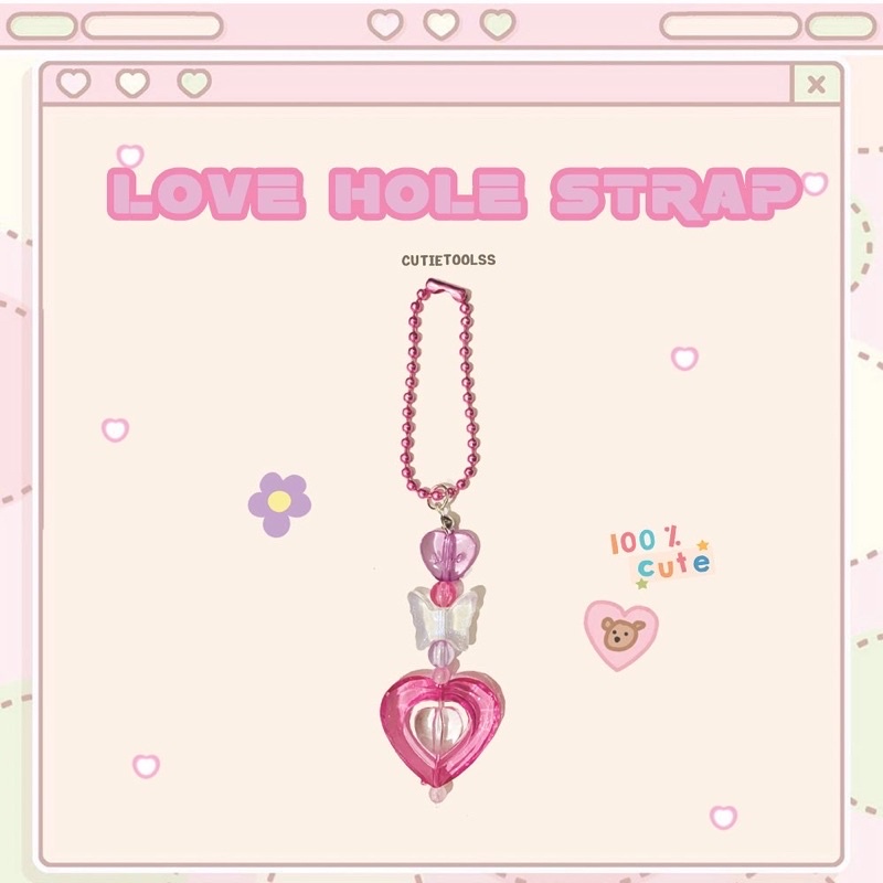 Jual LOVE HOLE KEYCHAIN / KEYRING / PHONE STRAP | Shopee Indonesia