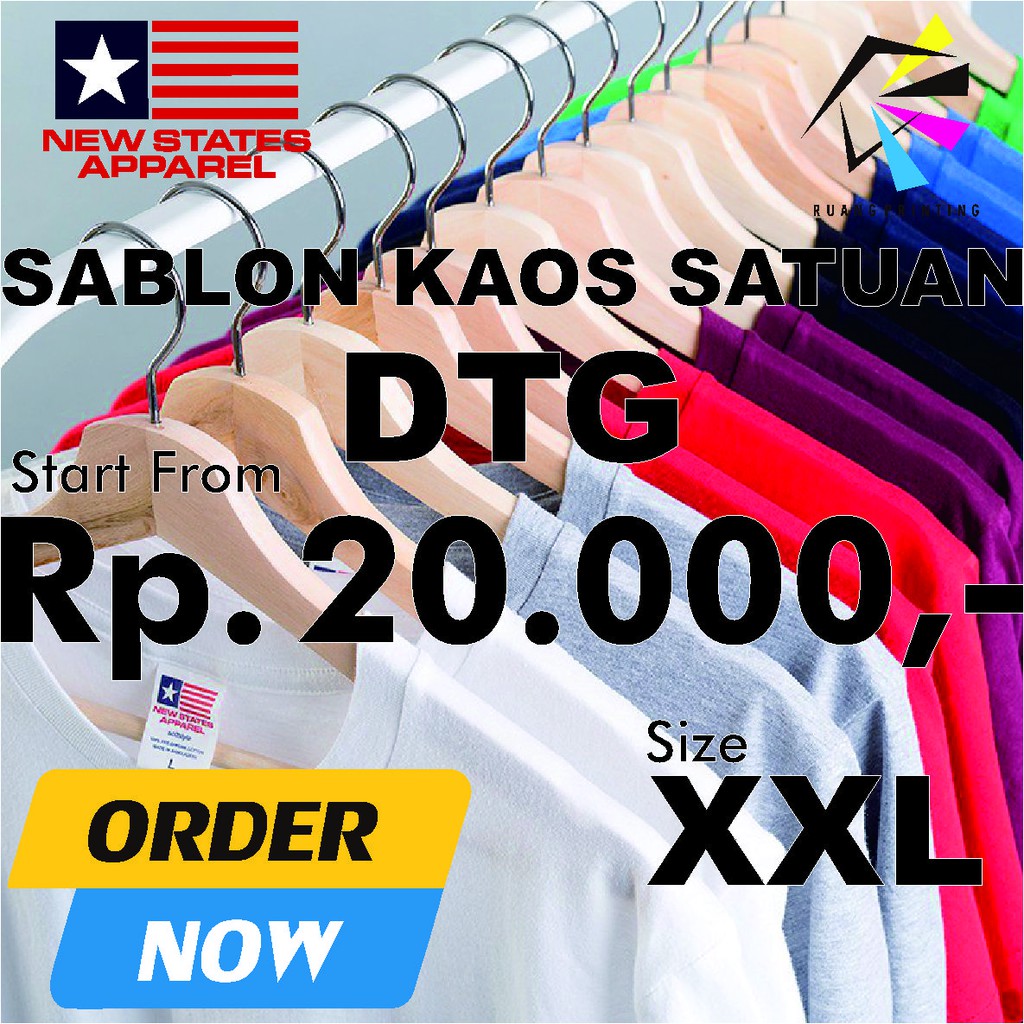 Jual Sablon Kaos Satuan / Sablon DIGITAL FULL COLOR Kaos Sablon DTG ...