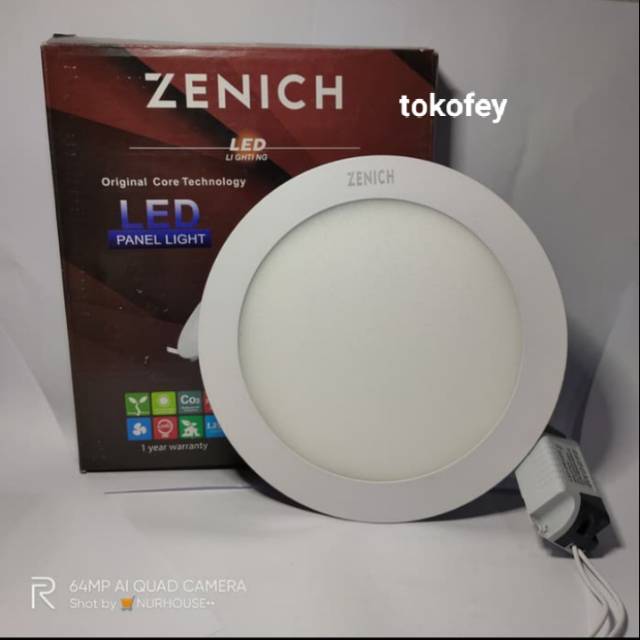 Jual Lampu led panel 12 watt zenich bulat IB inbow Lampu downlight ...