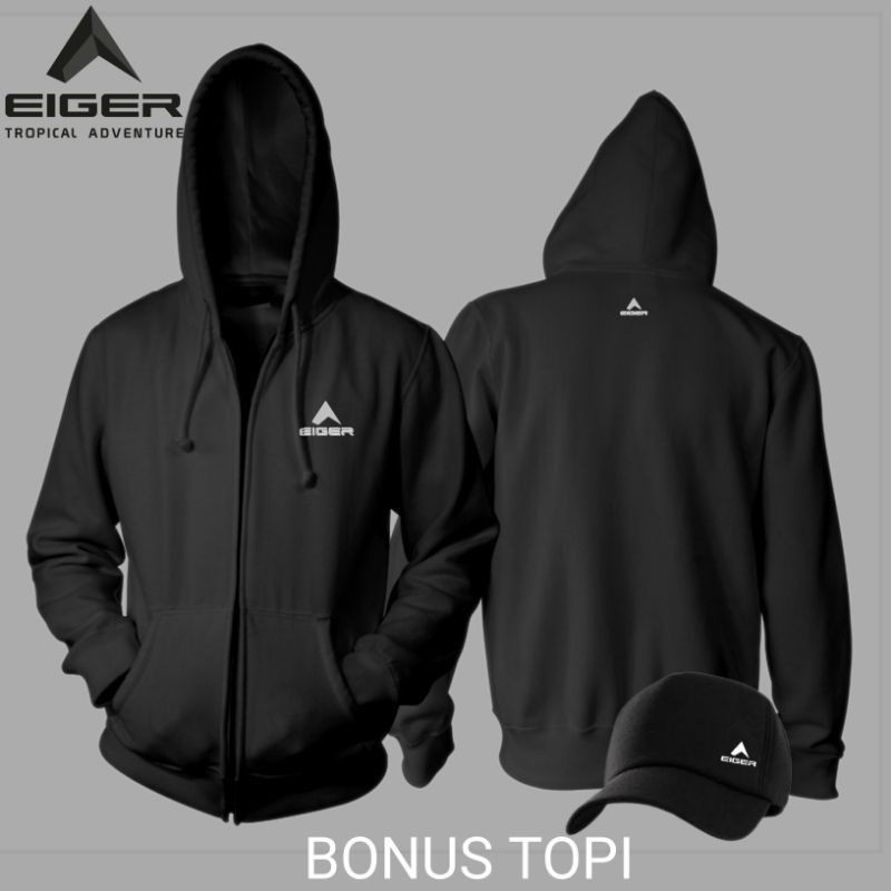 Jual Sweater hoodie sletting+topi kupluk aeiger logo kecil 2sisi ...