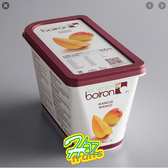 Jual Boiron Fruit Mango PUREE 1kg Frozen Food Import Sari Rasa Buah ...