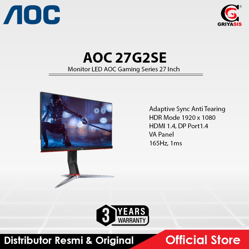 Jual Monitor LED AOC Gaming Series 27 Inch 27G2SE | Shopee Indonesia