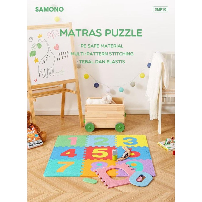 Jual Karpet / Matras Puzzle bermain Anak Bonbox BMP 60 Angka Alfabet ...