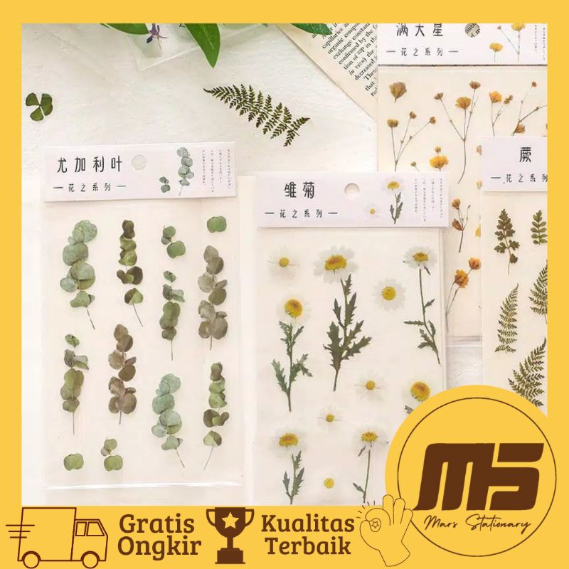 Jual Sticker Flower Transparant | Stiker Bunga Aesthetic Transparan ...