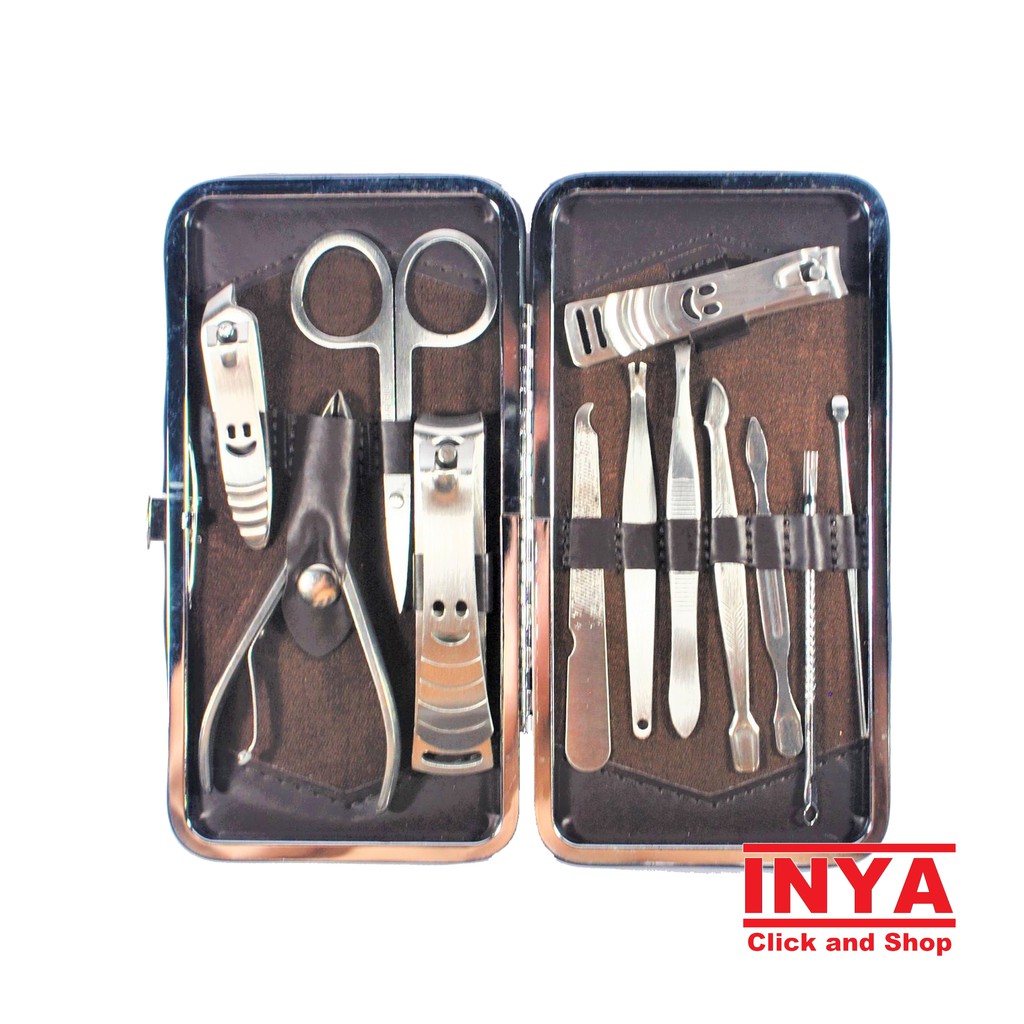 Jual MANICURE KIT SET YATIN NAIL CLEANER 12 items - Gunting Kuku Set ...