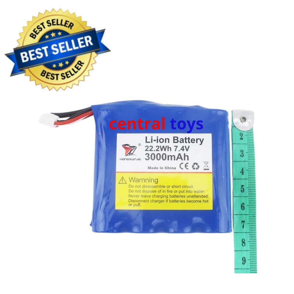 Jual baterai kapal rc HJ806B baterai li-ion 7.4V 3000mAH | Shopee Indonesia