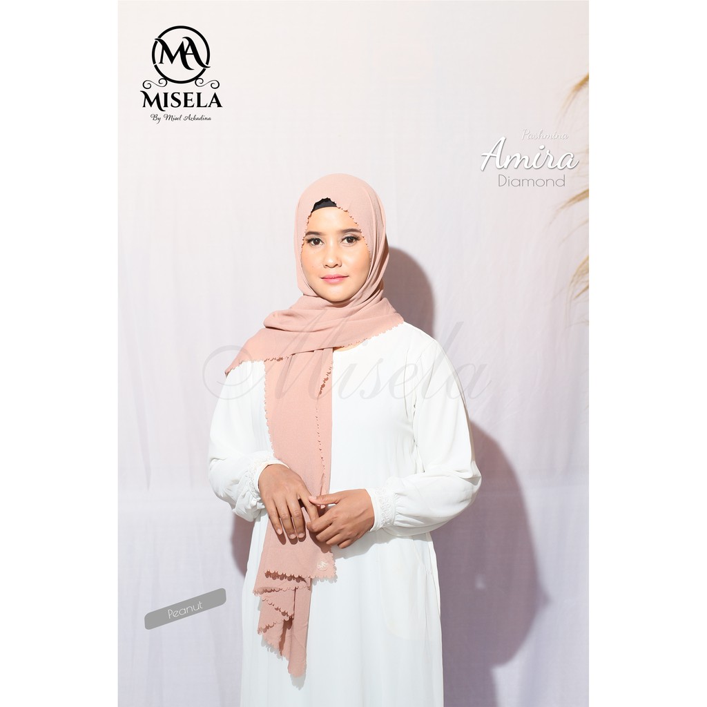 Jual HIJAB PASHMINA MISELA DIAMON AMIRA WARNA PEANUT LASER CUT | Shopee ...
