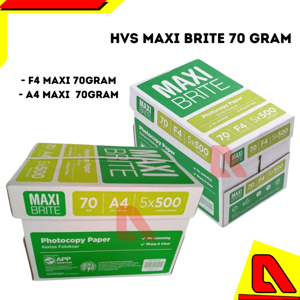Jual KERTAS HVS A4 F4 70GRAM MAXI 1BOKS/DOZ MURAH | Shopee Indonesia