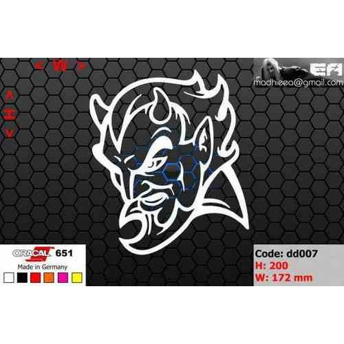 Jual ea cutting sticker / decal Code: dd007 ( demon, devil / iblis ...
