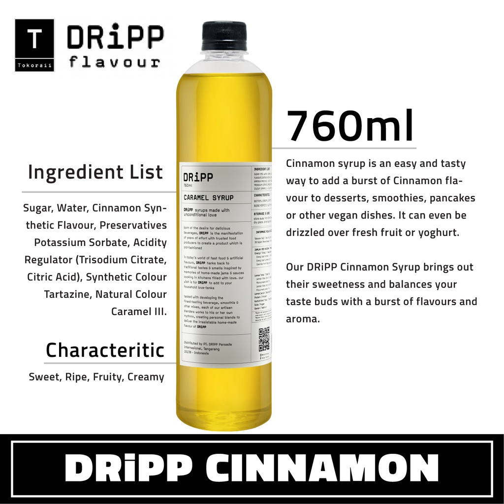Jual Dripp Sirup / Syrup - Cinnamon Syrup 760 ml (Sirup kayu manis ...