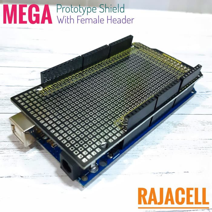 Jual Mega2560 PCB Prototype Shield Dual Layer Protoshield + FEMALE ...