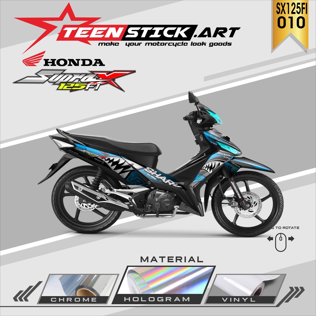 Jual STRIPING SUPRA X 125 FI- STRIPING VARIASI HOLOGRAM HONDA SUPRA X ...