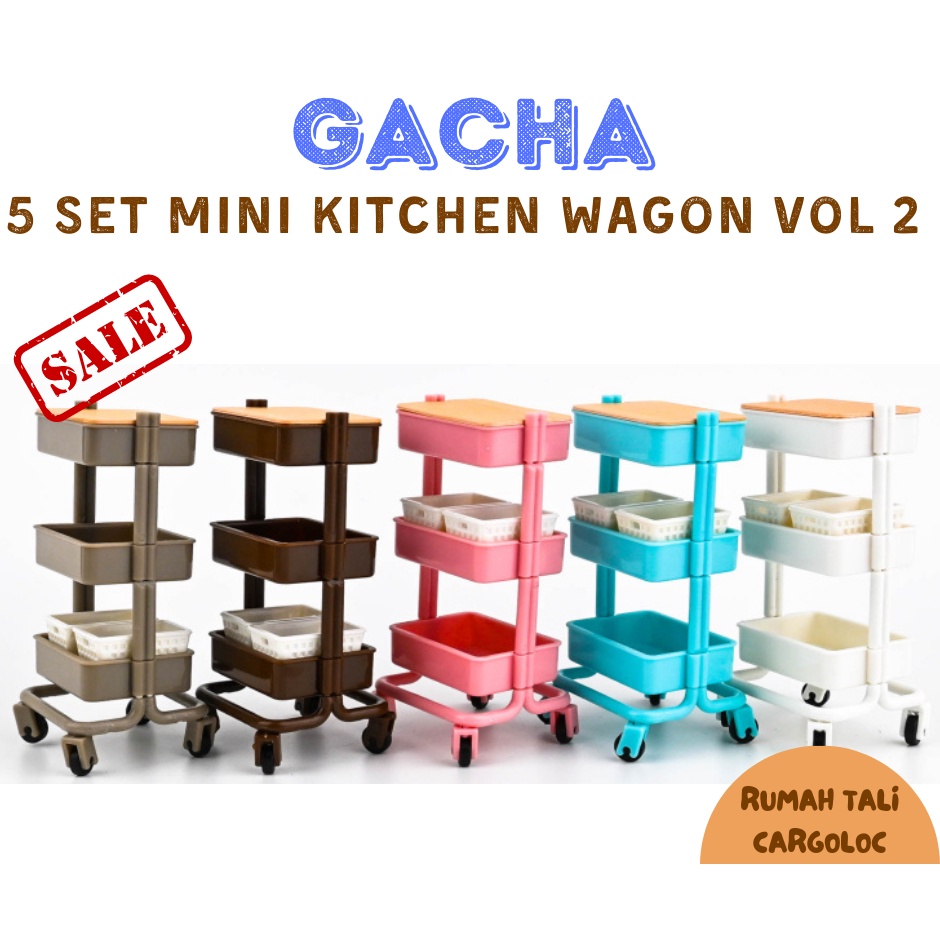 Jual Mainan Miniatur GACHA SET 5 MINI KITCHEN WAGON vol 2 (JAPAN ...