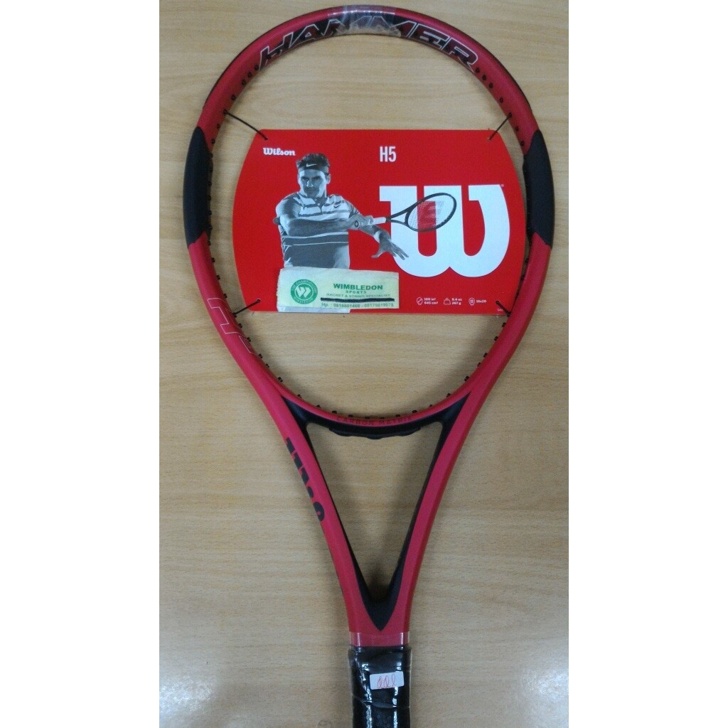 Jual raket NEW Tenis WILSON HAMMER 5/ WILSON H5 CARBON MATRIX 100 ...