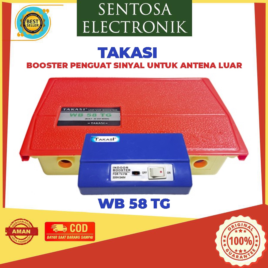 Jual TAKASI WB58TG Booster Penguat Signal Utk Antena Luar (Atas & Bawah ...