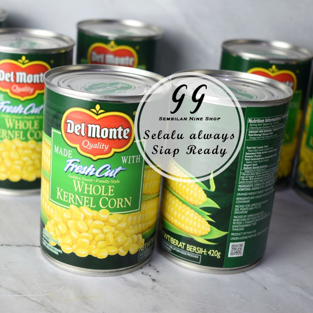 Jual Del Monte WHOLE KERNEL CORN 420 GRAM JAGUNG Kaleng DELMONTE ...