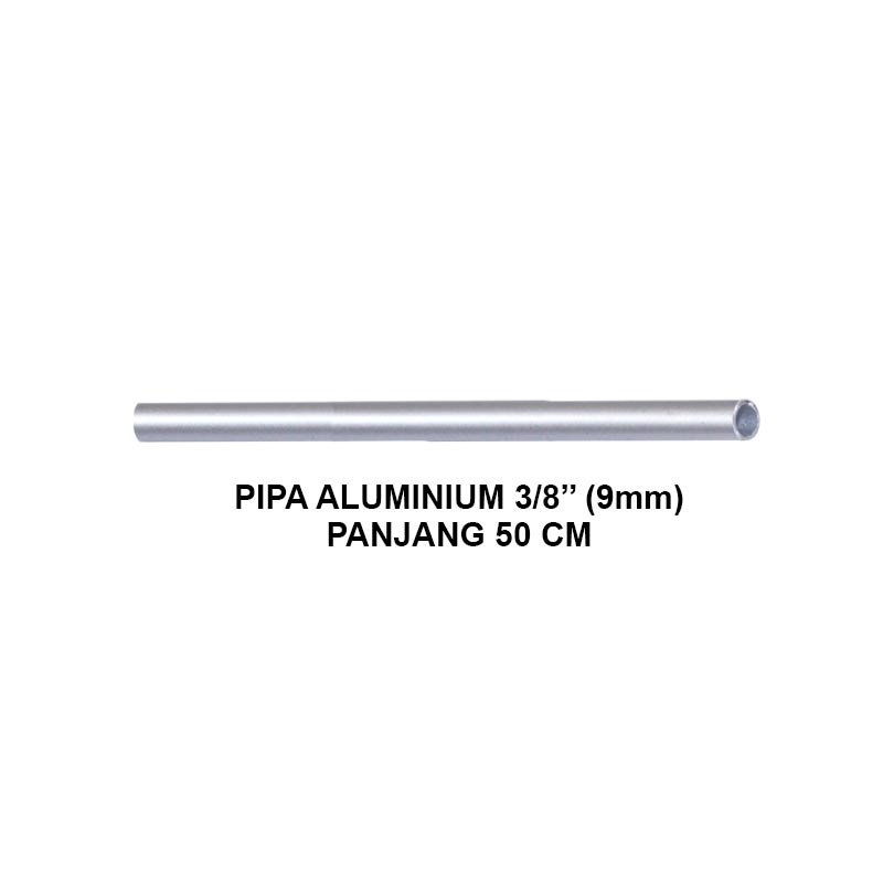 Jual EELIC PIA-ALM9MMX1MM Pipa aluminium pipa bulat ukuran 3/8" (9mm) x 1 mm panjang 50 cm ...