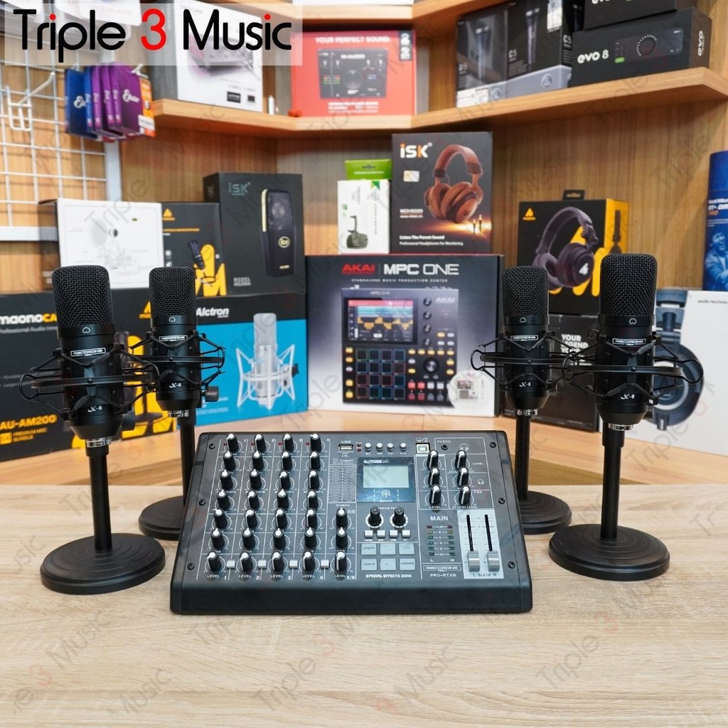 Jual Paket Podcast 4 orang Recording tech Pro RTX6 Mixer USB | Shopee ...